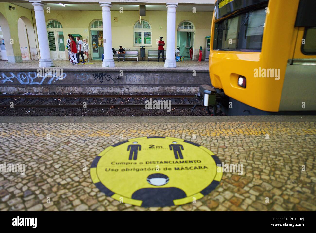 Lisbon, Lissabon, Portugal, 16rd August 2020. Tourists and local people ...