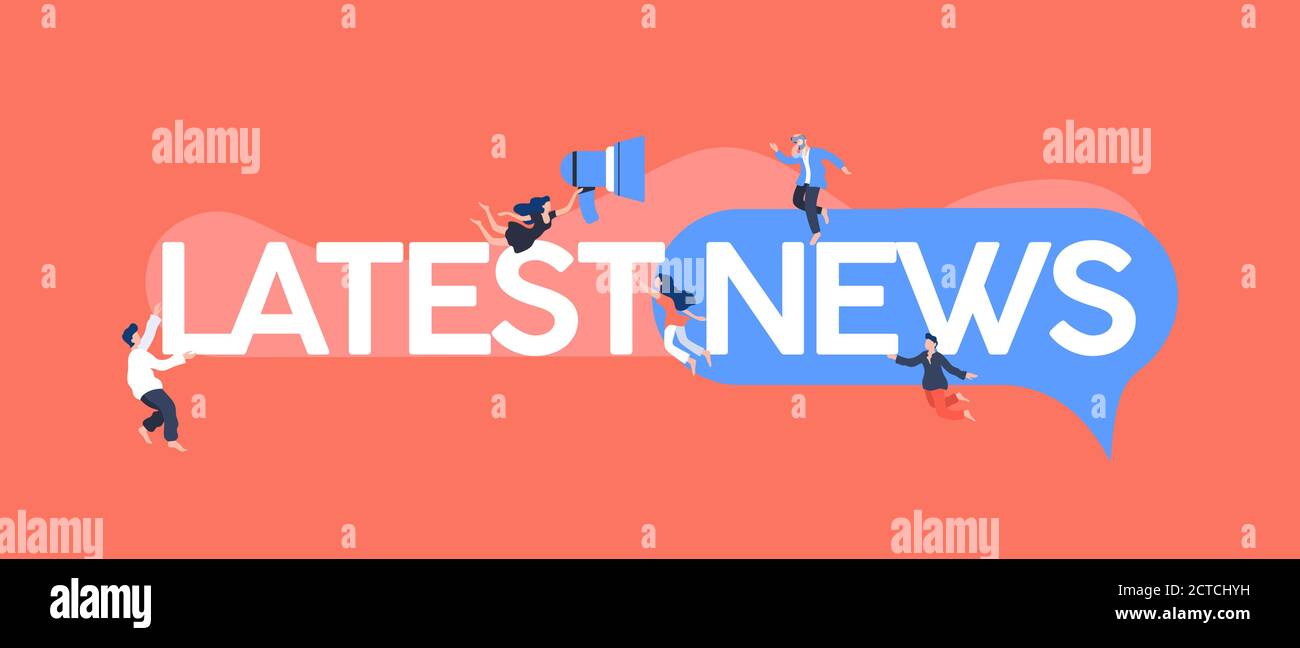 Latest News Illustration Informational Headline In Latest Newspaper