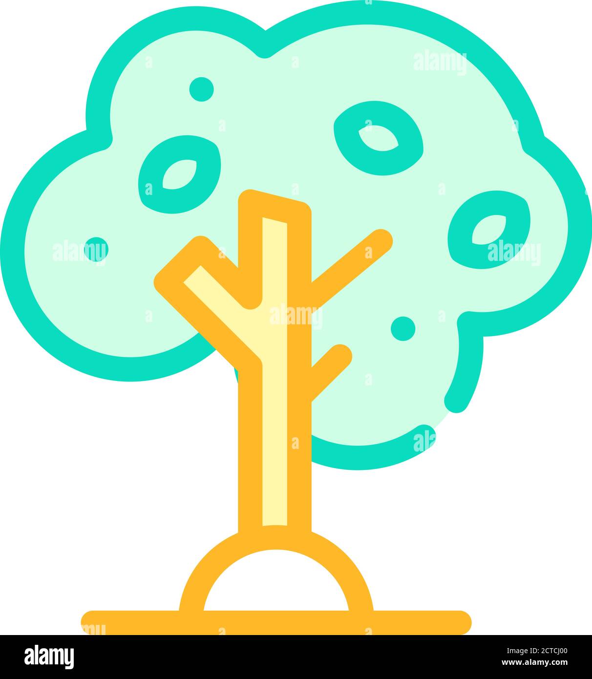 olive tree color icon vector symbol illustration Stock Vector Image ...