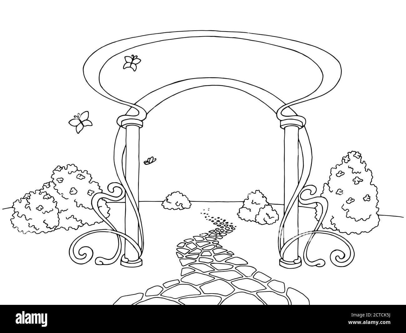 Butterfly arch Black and White Stock Photos & Images - Alamy