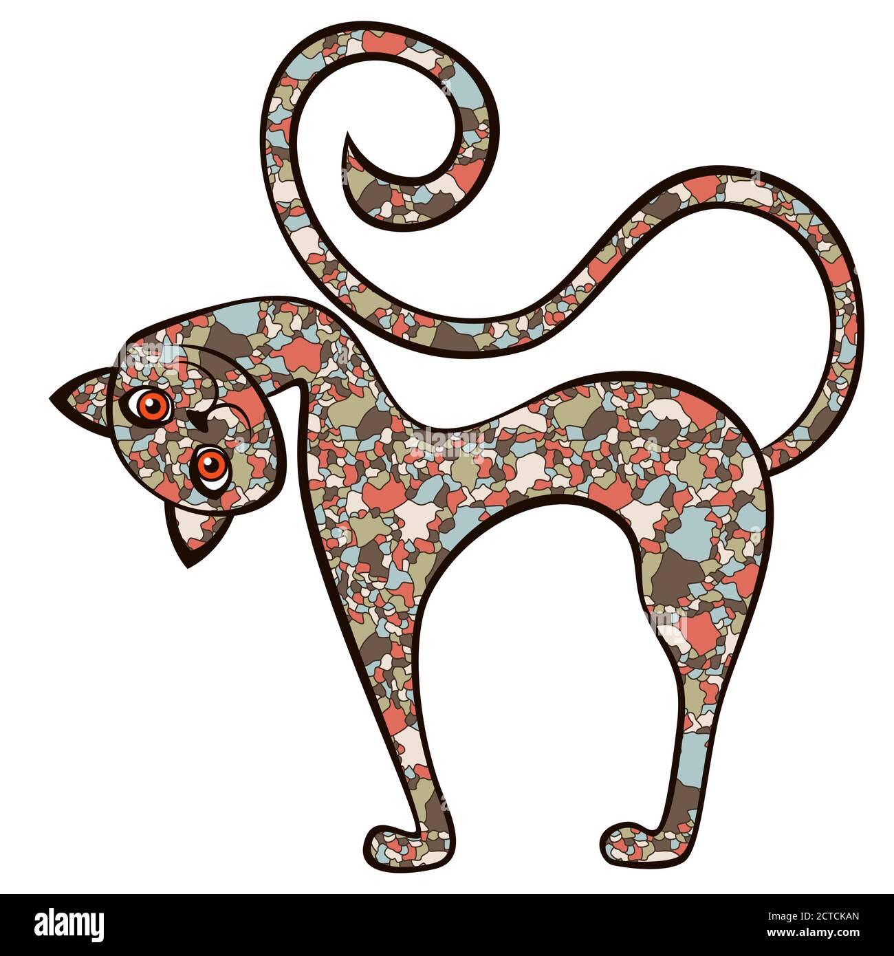 Cat tilted head Stock Vector Images - Alamy