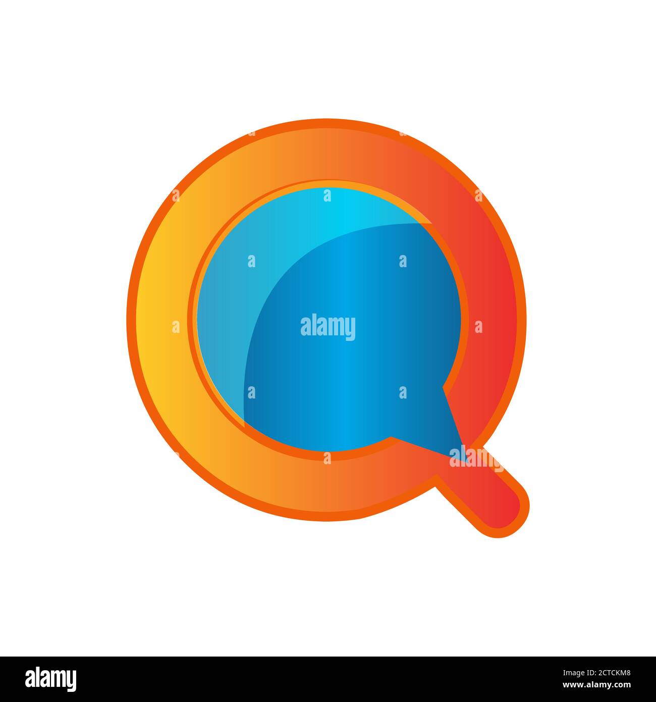 custom letter Q logo that contain a textured on the letter modern style ...