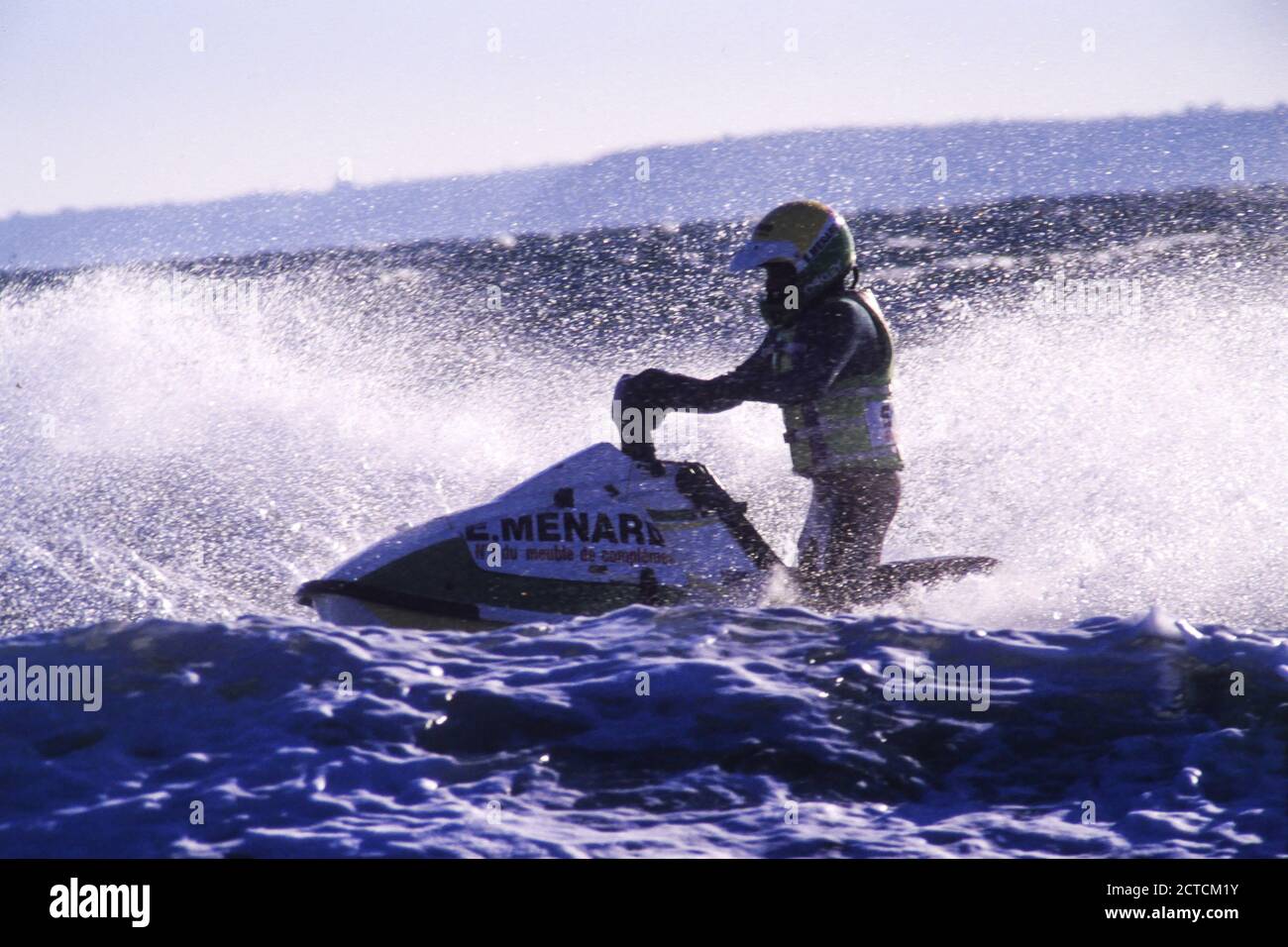 Eric Corbin attempts a jet-ski record, Saint-Malo, Ille-et-Vilaine ...