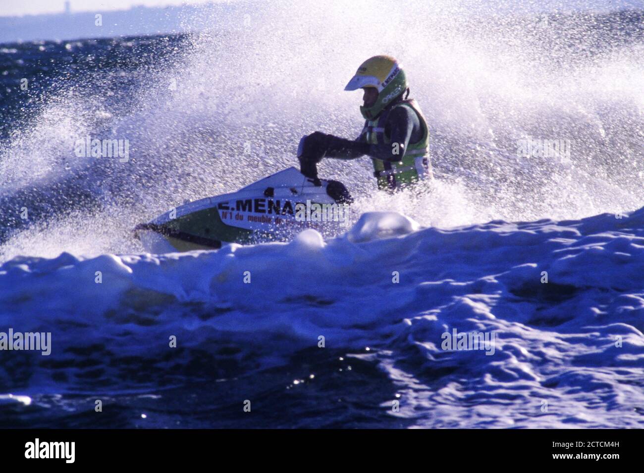 Eric Corbin attempts a jet-ski record, Saint-Malo, Ille-et-Vilaine ...