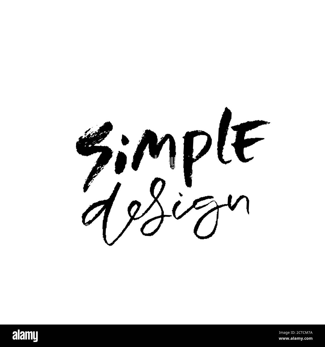 Simple design. Hand drawn modern brush lettering. Typography banner ...