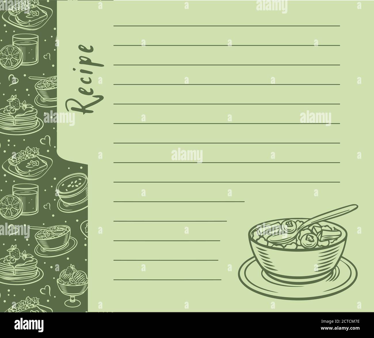 Design of recipes book. Hand drawn doodles objects food and utensils ...