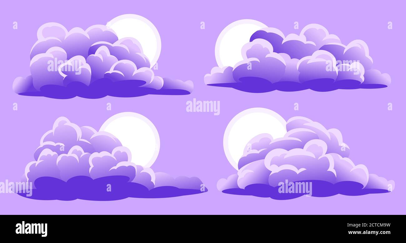 Sunset clouds isolated Stock Vector Images - Alamy