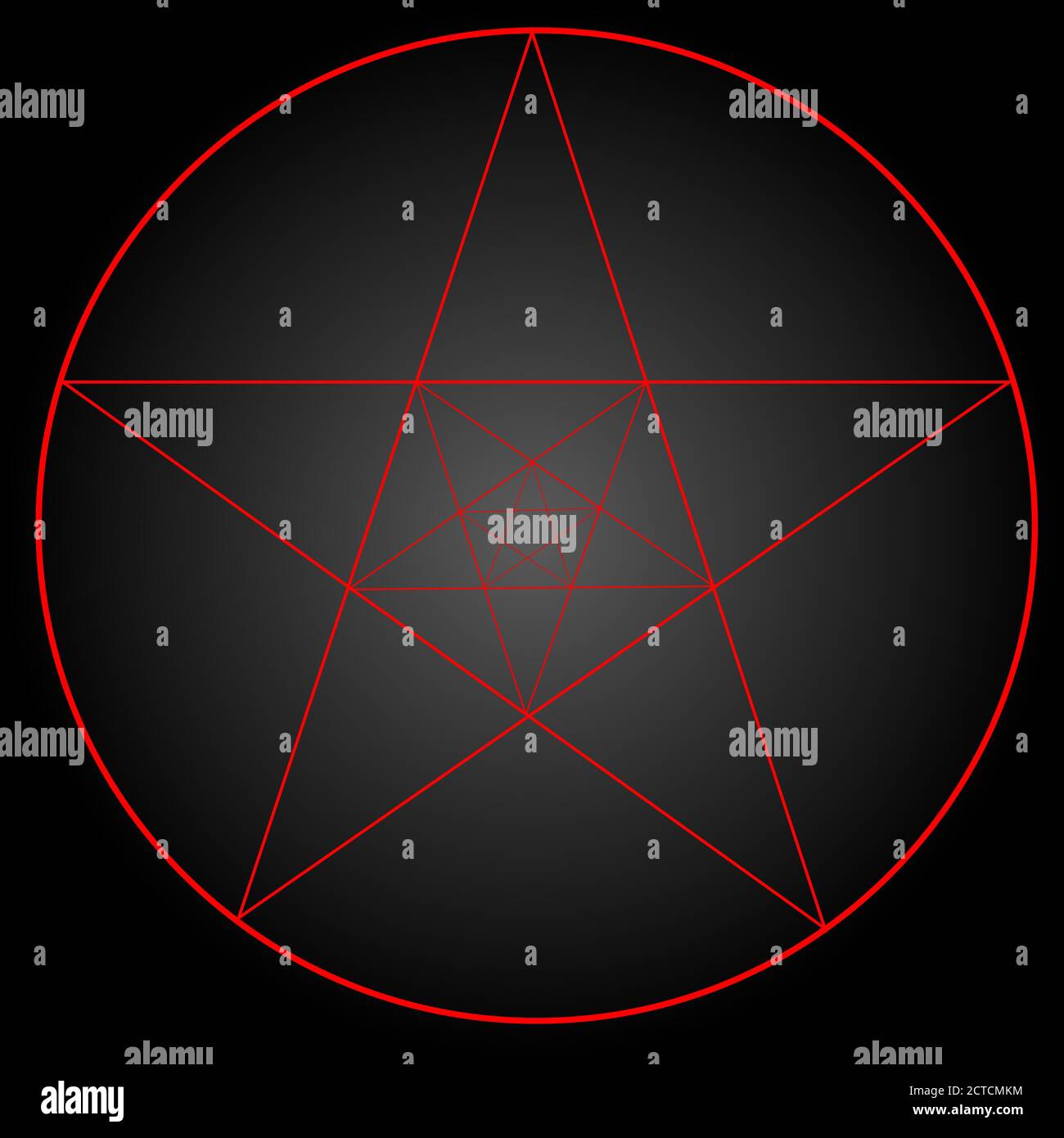 Pentagram or pentalpha or pentangle. dot work ancient pagan symbol of ...