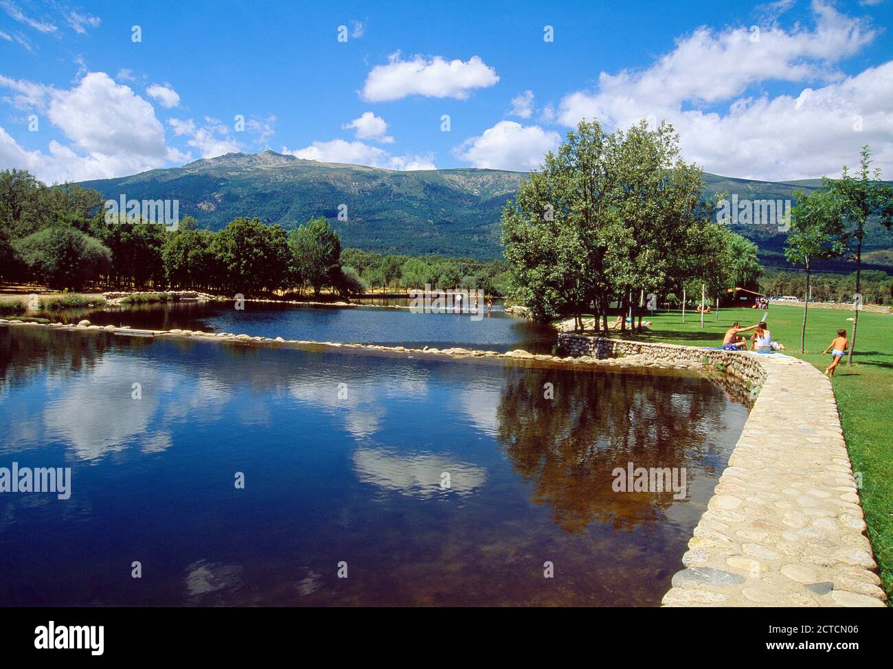 Las Presillas Natural pools. Rascafria, Madrid province, Spain Stock ...