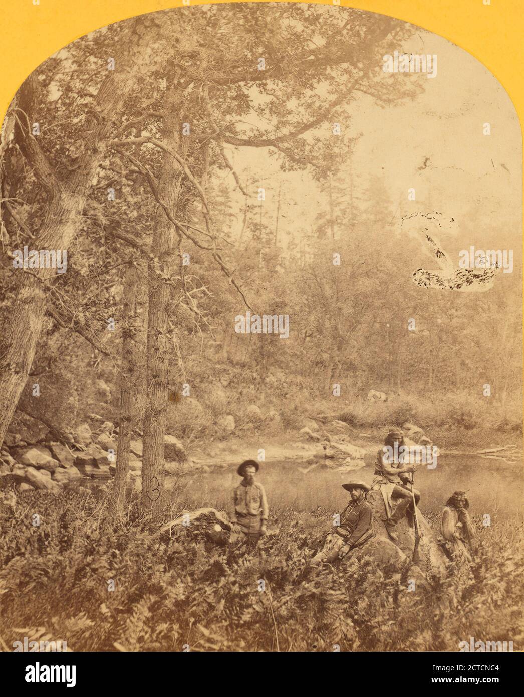 Coyotero Apache scouts, at Apache Lake, Sierra Blanca mountains ...