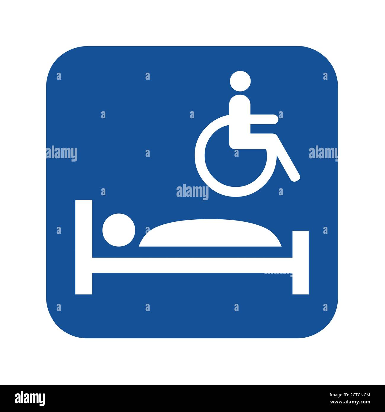 Disabled bedroom symbol pictogram Stock Photo - Alamy
