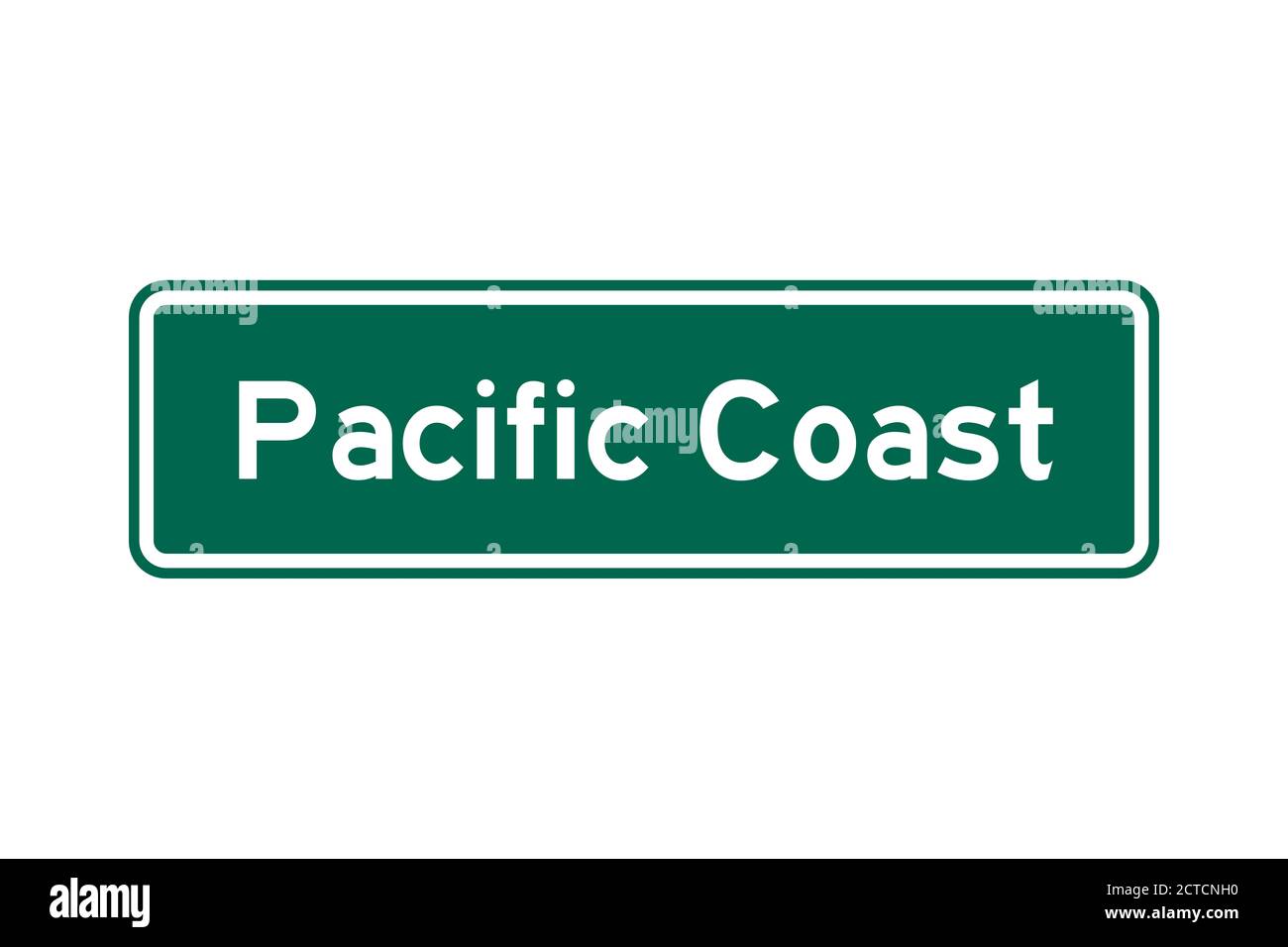 Pacific coast road sign in USA Stock Photo - Alamy