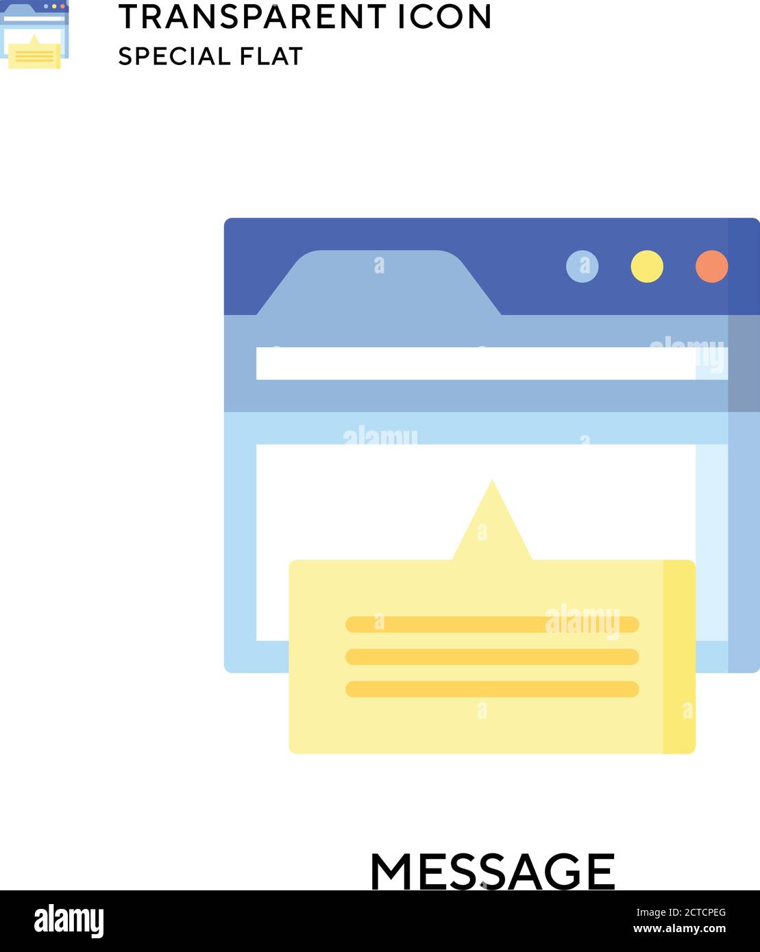 Message vector icon. Flat style illustration. EPS 10 vector Stock ...