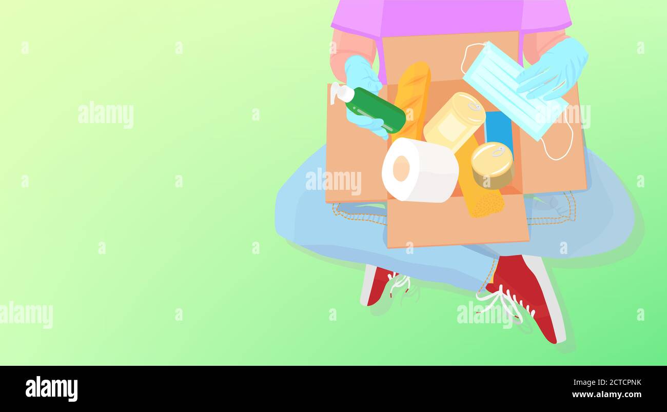 Food volunteer not woman Stock Vector Images - Alamy