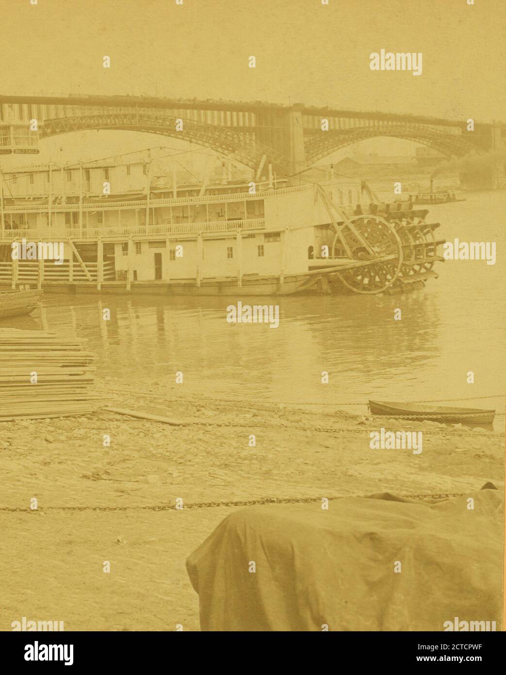 The Great Bridge, St. Louis, Missouri., 1890, Bridges, Stern wheelers ...