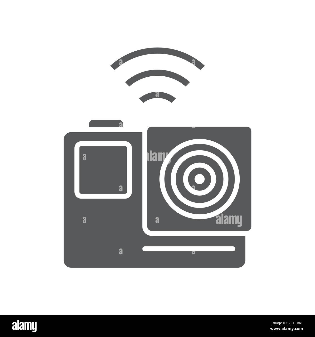 Action camera black glyph icon. Electronic device concept. Pictogram ...