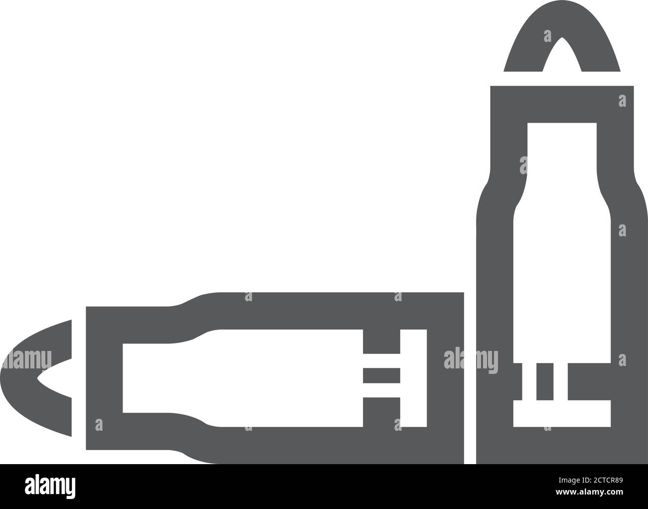 Bullets icon in thick outline style. Black and white monochrome vector ...