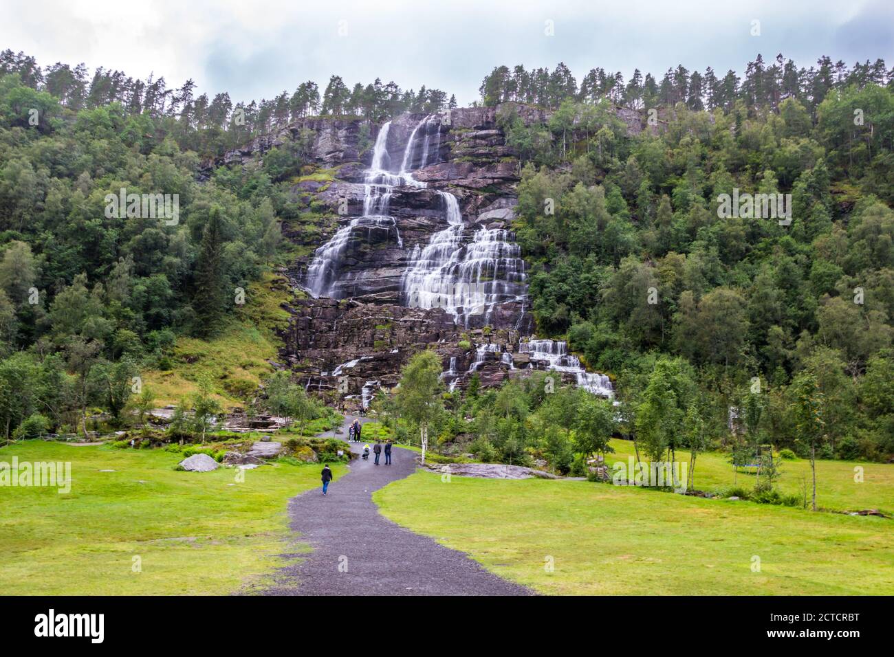 Tvindefossen waterfall in Norway Stock Photo - Alamy