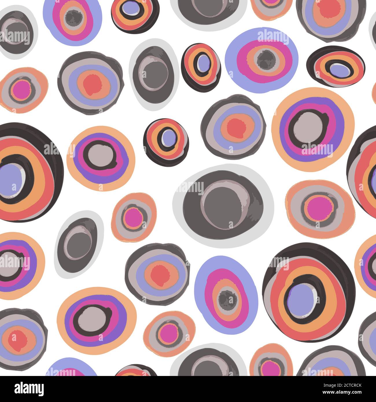 Seamless vector pop art background pattern with circles Stock Vector ...