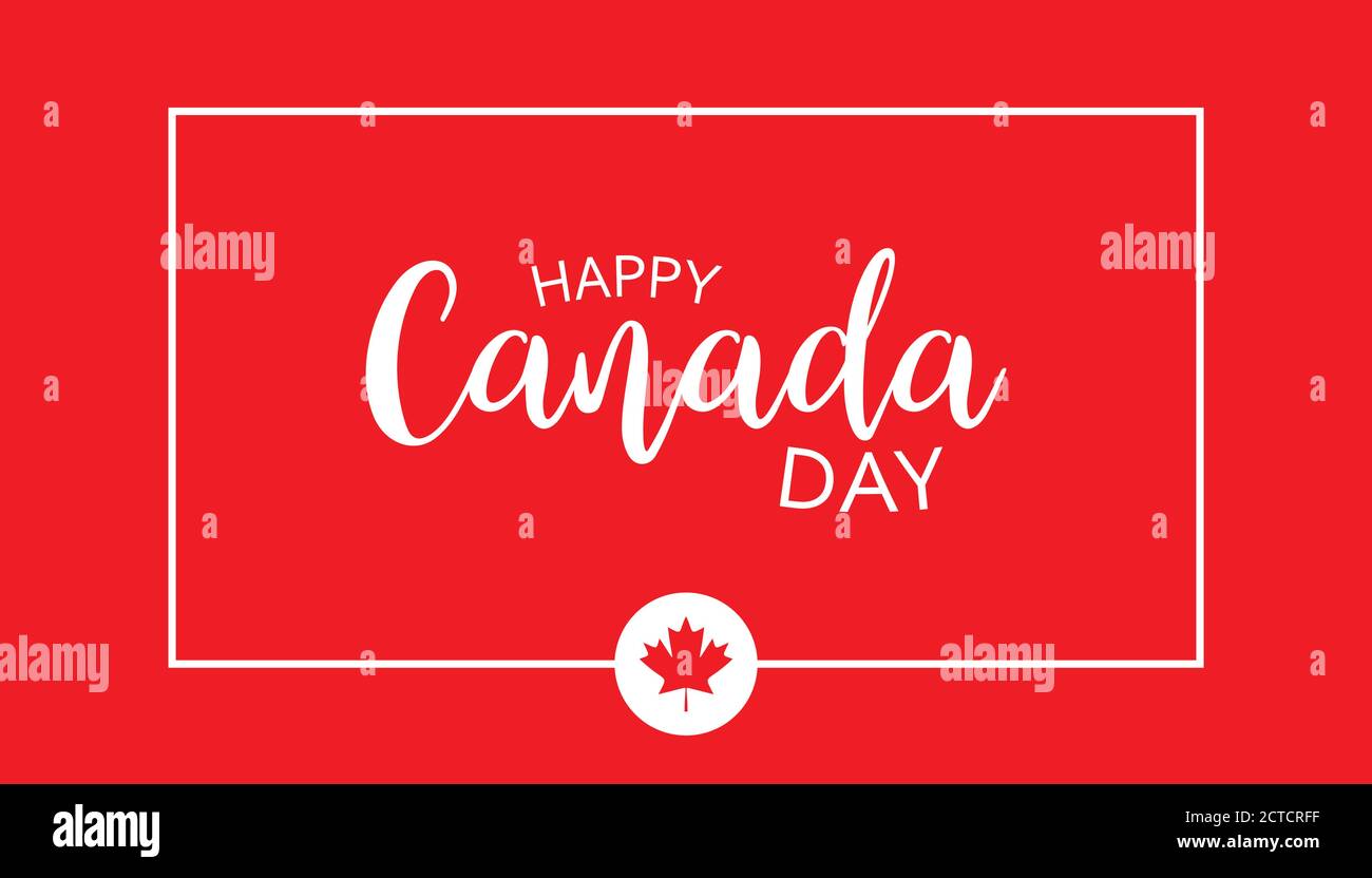Canadian National Holiday. 1 July. Happy Canada Day greeting card ...