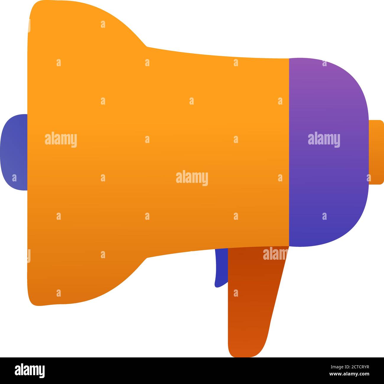 Cartoon megaphone icon. Vector flat illustration. Social media Stock ...
