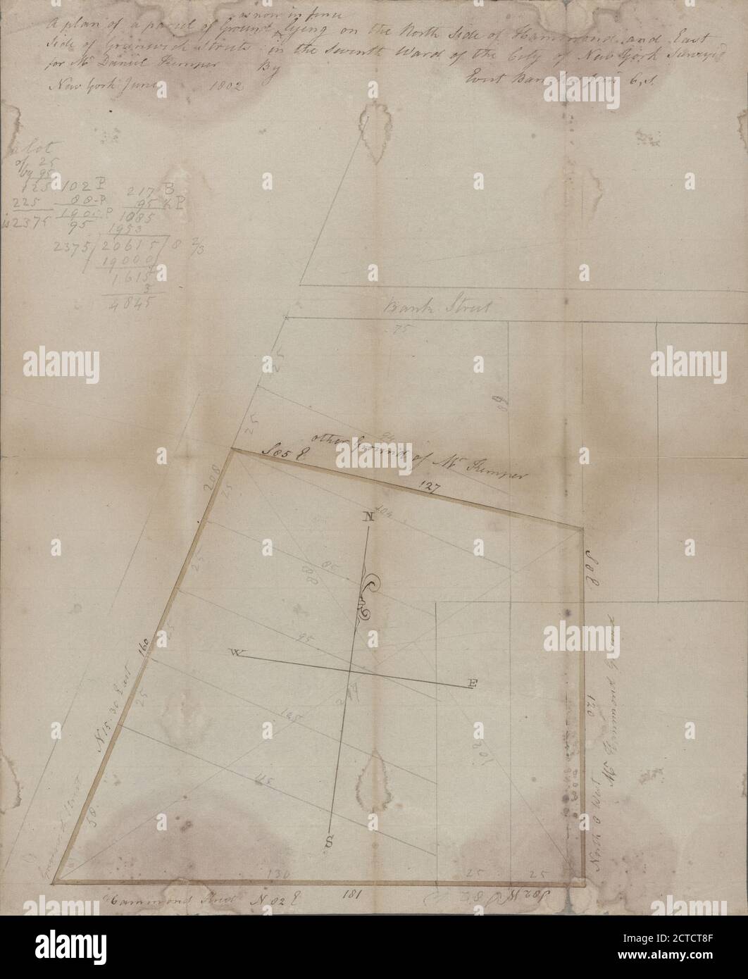 Hammond and Greenwich Street, cartographic, Maps, 1802 Stock Photo - Alamy