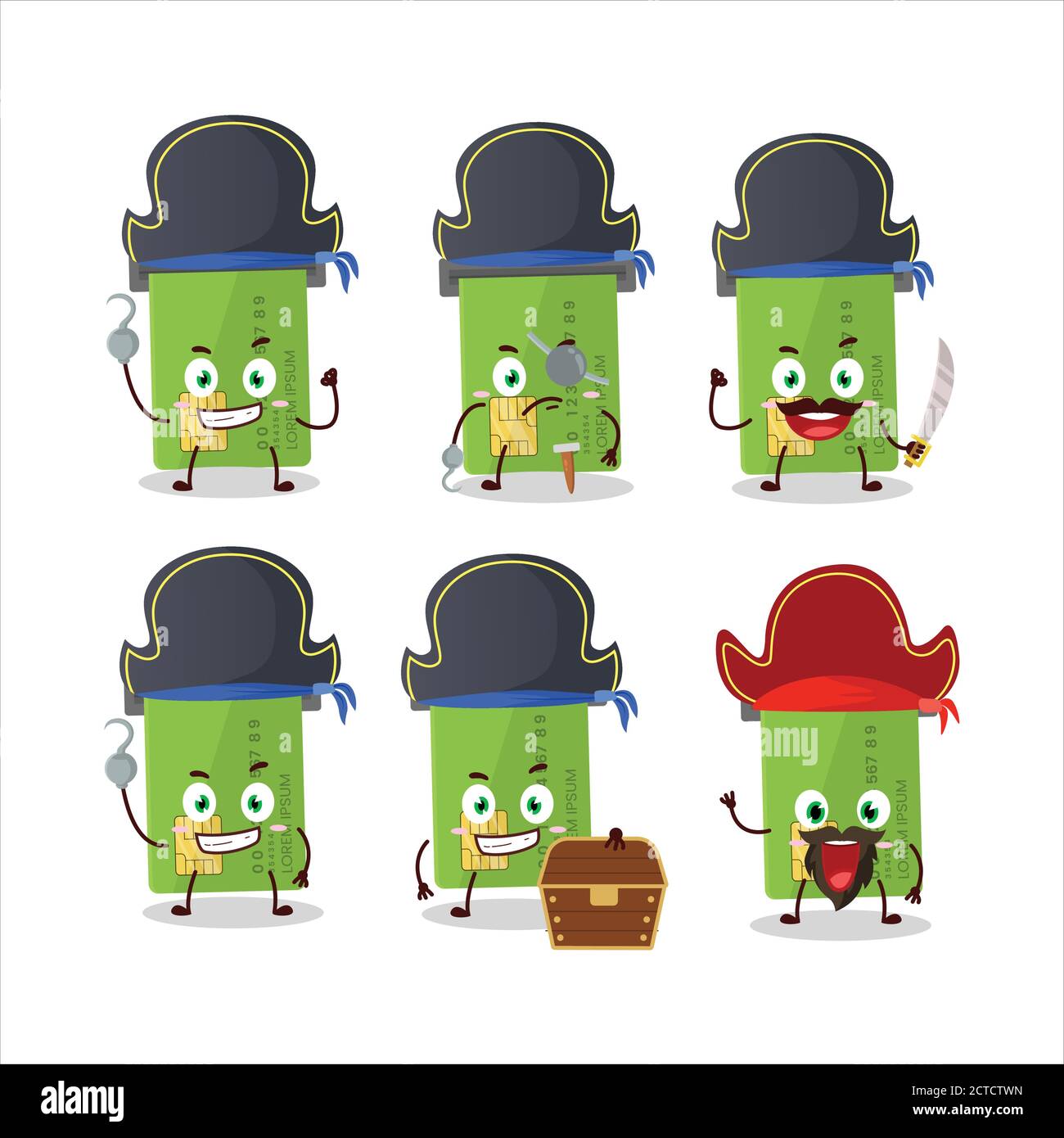 Cartoon character treasure box shopping Stock Vector Images - Alamy