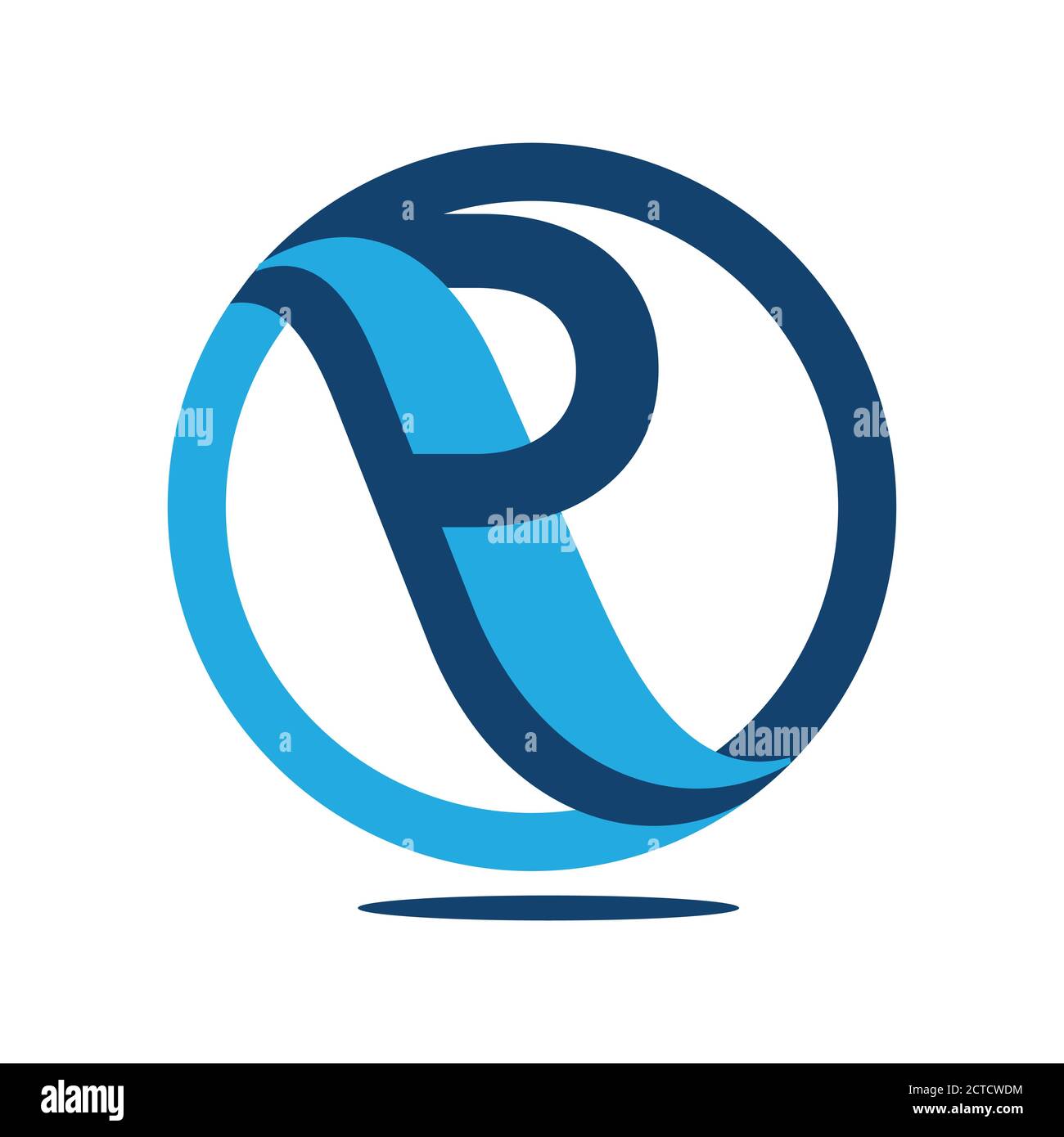 special custom letter P logo that contain a circle graphic elements ...