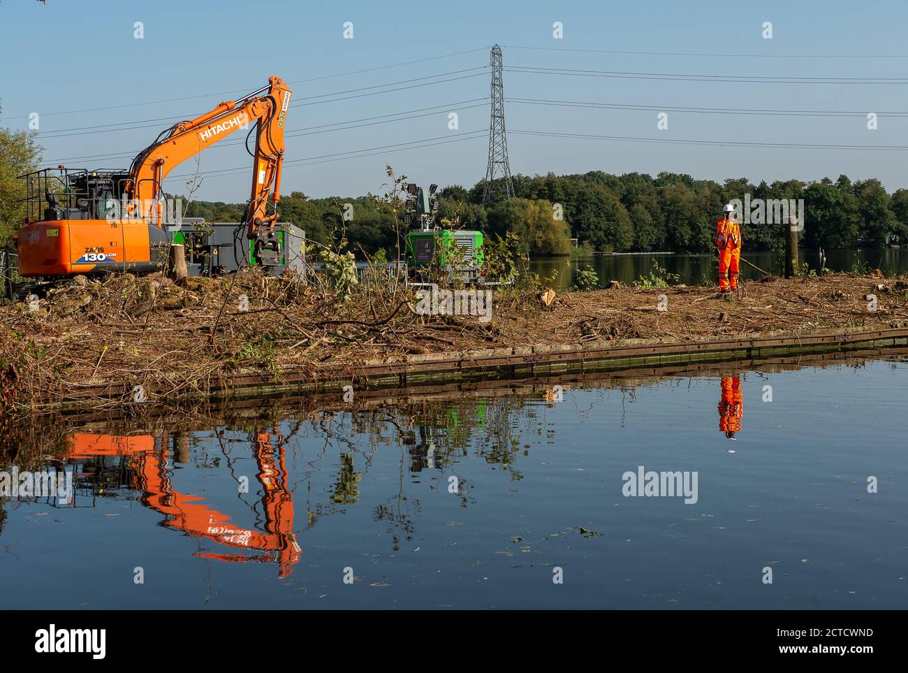 Harefield, Middlesex, UK. 21st September, 2020. Stop HS2 tree ...