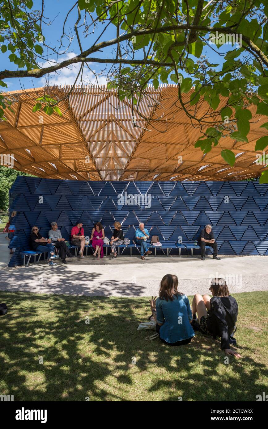 The 2017 Serpentine Pavilion, a temporary structure made of wood, in ...