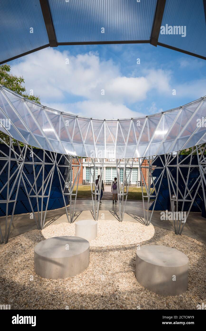 The 2017 Serpentine Pavilion, a temporary structure made of wood, in ...