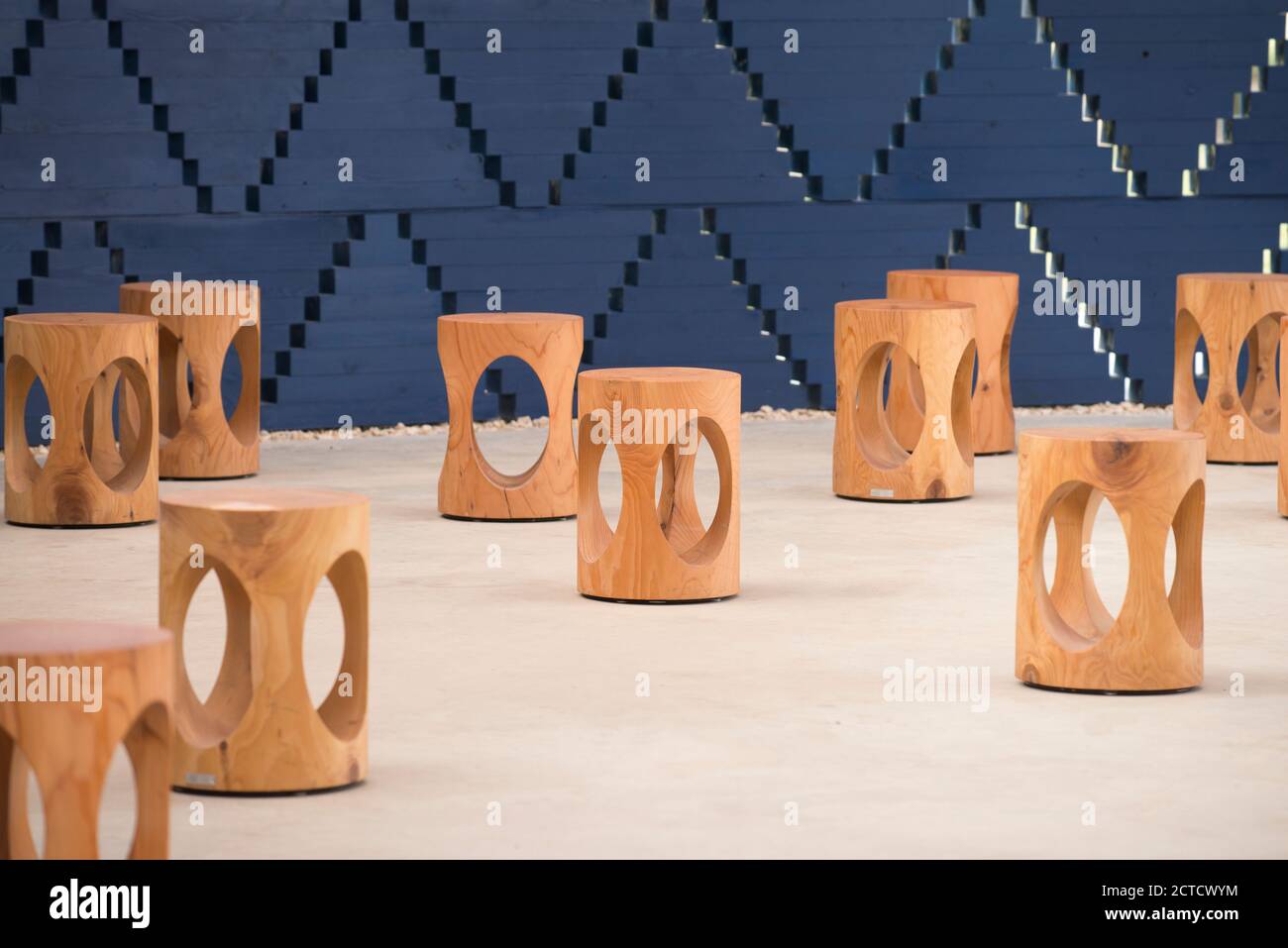 The 2017 Serpentine Pavilion, a temporary structure made of wood, in ...