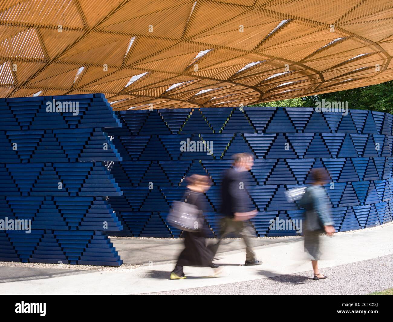 The 2017 Serpentine Pavilion, a temporary structure made of wood, in ...