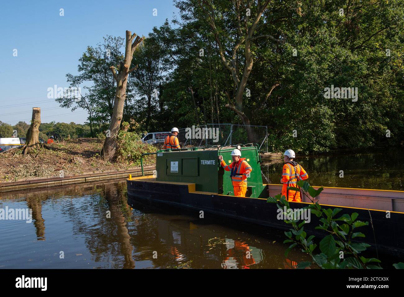 Harefield, Middlesex, UK. 21st September, 2020. Stop HS2 tree ...