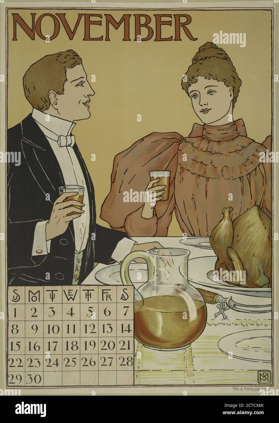 November, text, Posters, 1887 - 1922 Stock Photo - Alamy