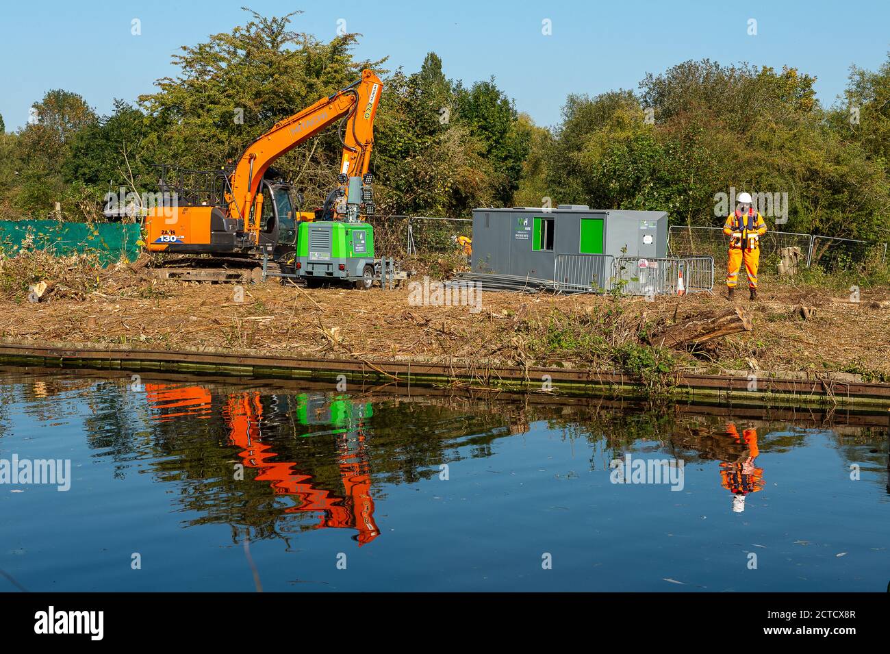 Harefield, Middlesex, UK. 21st September, 2020. Stop HS2 tree ...