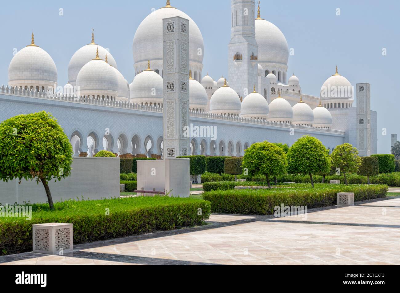 A day shot from the exterior of the garden of the Sheikh Zayed Grand ...
