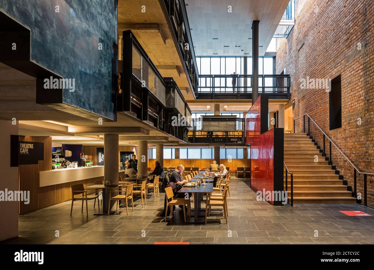 Perth Theatre, Scotland, UK. Cafe-Restaurant and circulation space ...