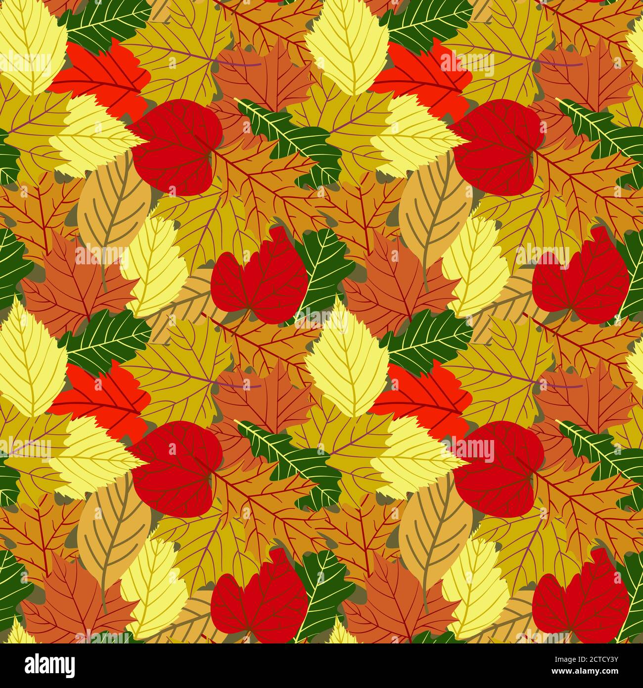 Seamless autumn pattern. Vector illustration background Stock Vector ...