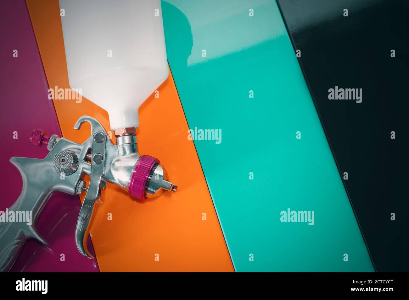 Details of furniture, painting parts with multi-colored paint Stock ...