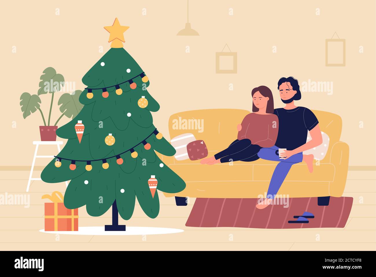 Couple hugging sitting on Stock Vector Images - Alamy