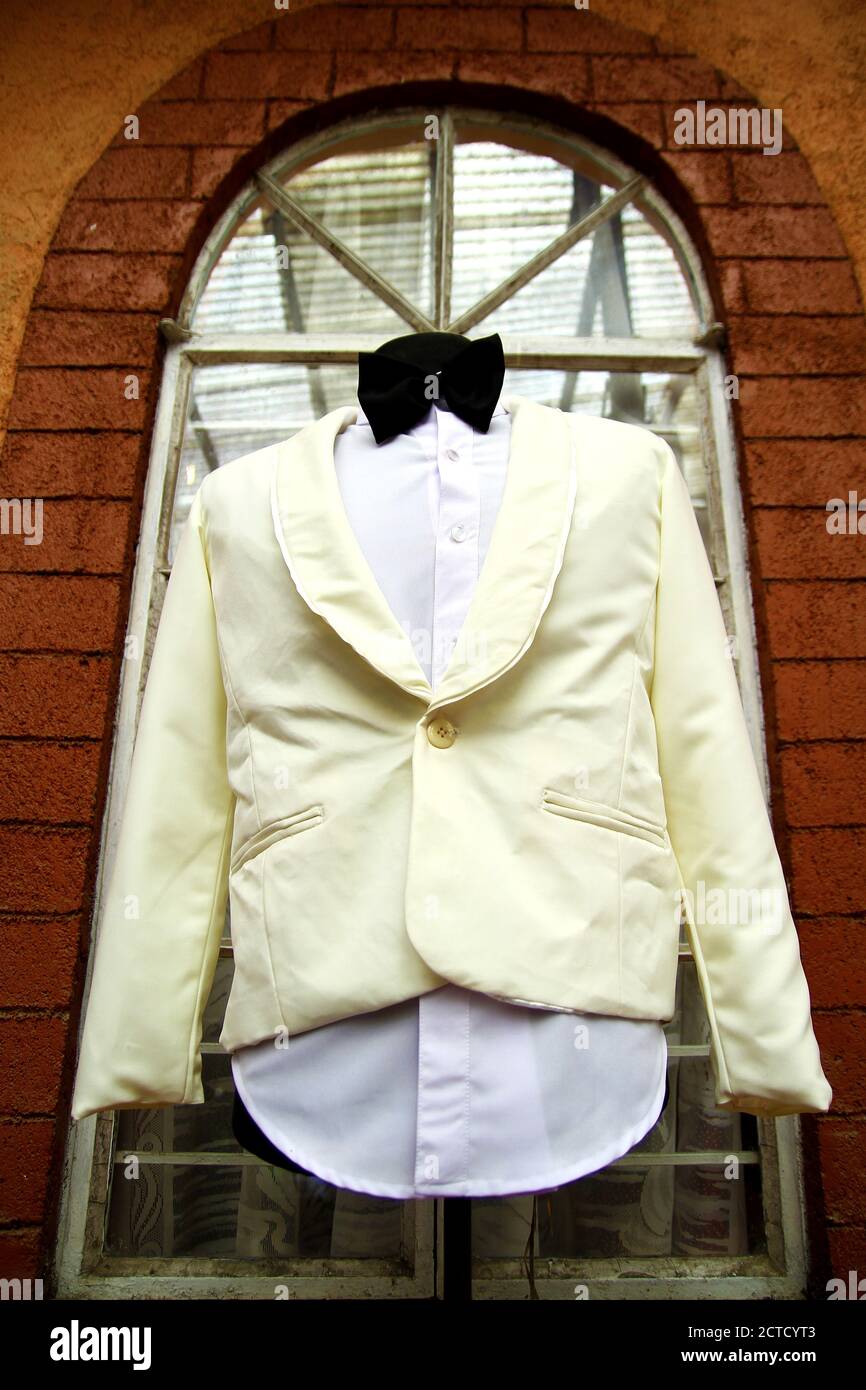 custom expensive tailored tuxedo,suit outdoors Stock Photo - Alamy