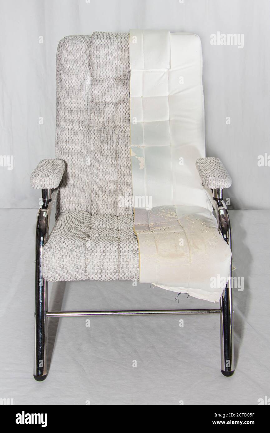 old shabby chairs, furniture binding, old furniture Stock Photo - Alamy