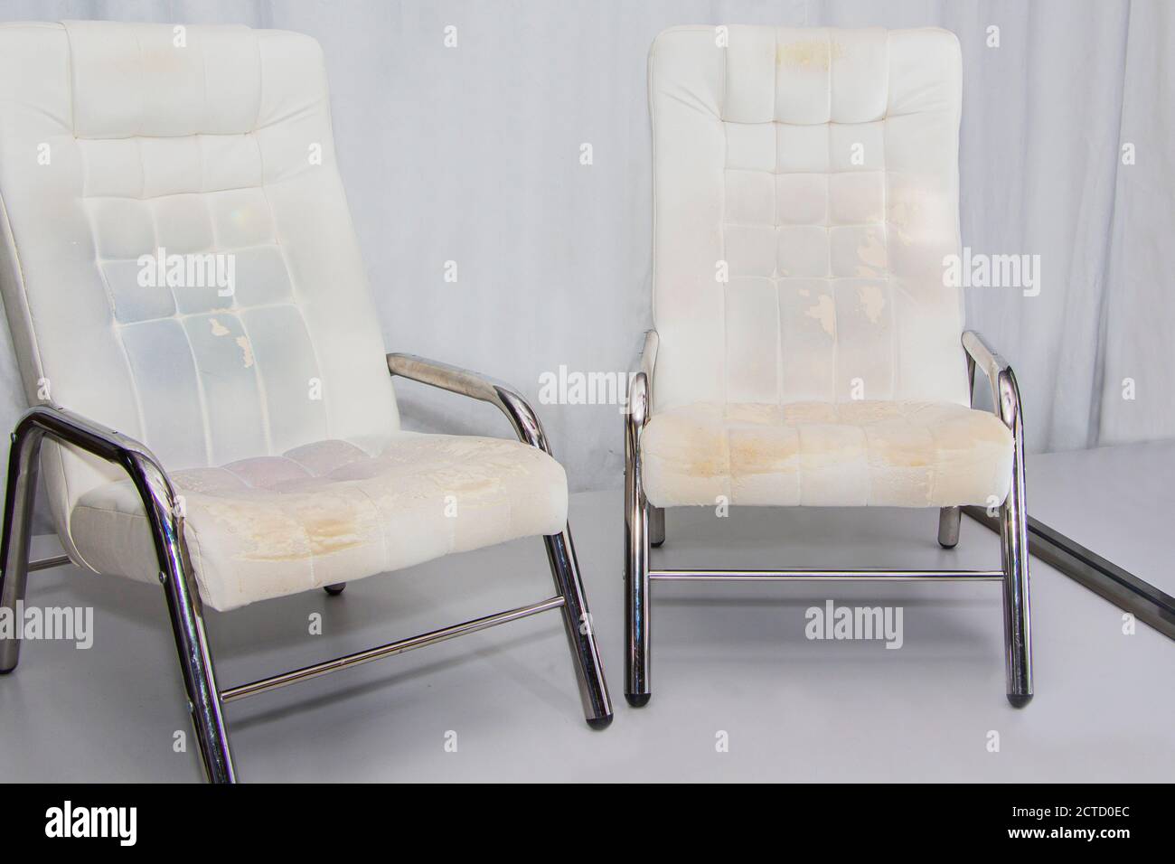 old shabby chairs, furniture binding, old furniture Stock Photo - Alamy