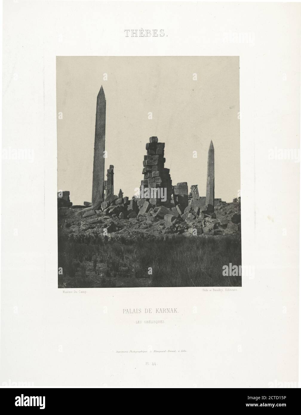 Thèbes. Palais de Karnak, les obélisques., still image, Photographs ...