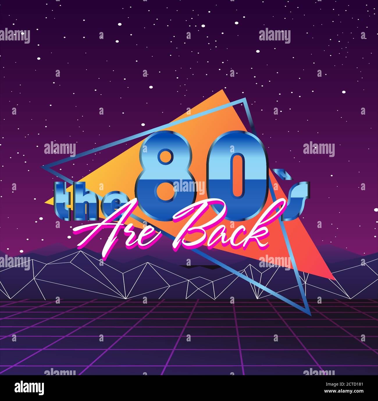 stock vector eighties retro neon style ultra violet vintage style disco ...