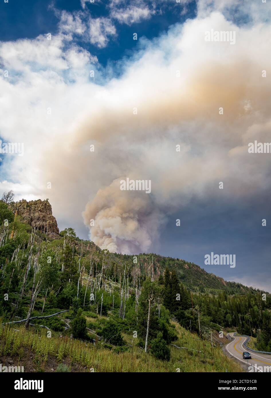 Forest fire near Beaver, Utah Stock Photo - Alamy