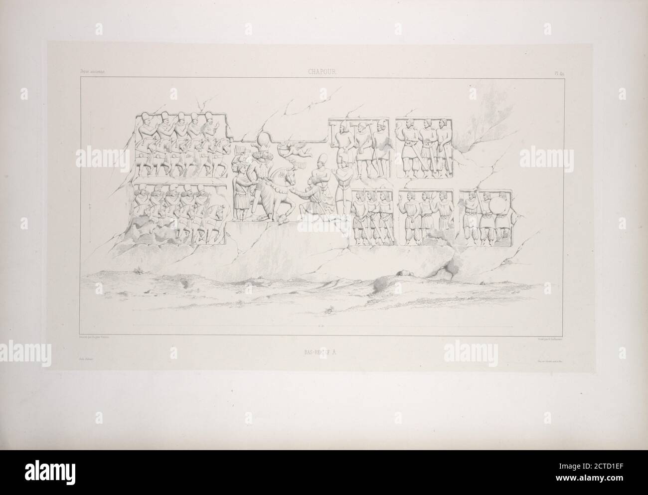 Chapour. Bas-relief A., still image, Prints, 1851 - 1854, Flandin ...
