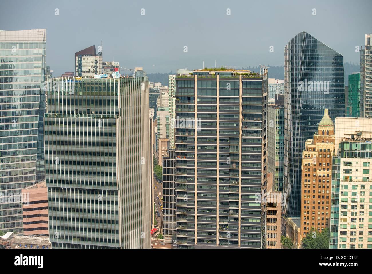 Aerial view of Vancouver skyscrapers, Canada Stock Photo - Alamy