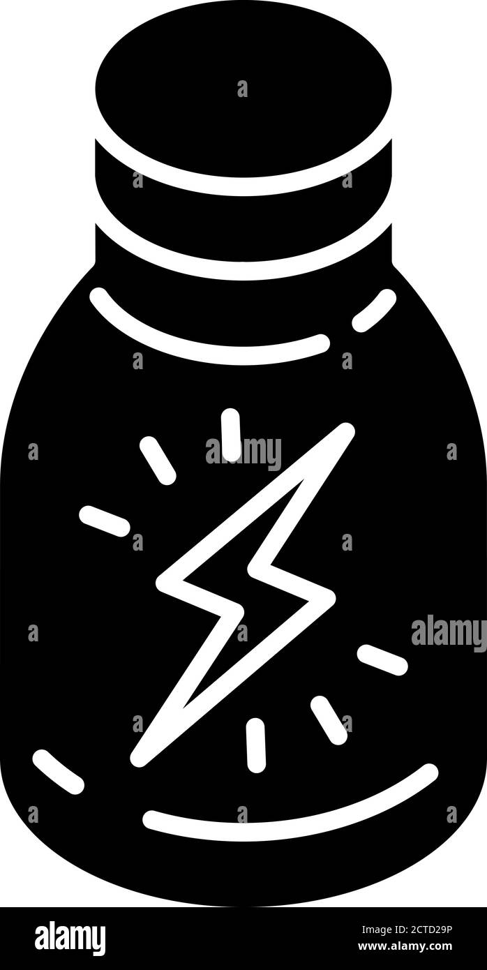 Energy shot black glyph icon Stock Vector Image & Art - Alamy